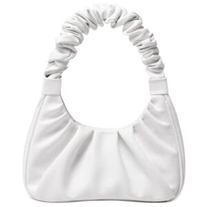 cyhtwsdj fashionable for women cute hobo tote handbag mini clutch with zipper (white-m)