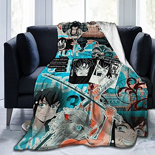 Hashibira Inosuke Soft and Comfortable Warm Fleece Blankets Beach Blanket Picnic Blankets Throw Blankets (50"x40")