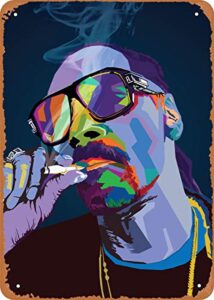 eicoco hiphop rapper snoop dog wpap pop art plaque poster metal tin sign 8″ x 12″ vintage retro wall decor