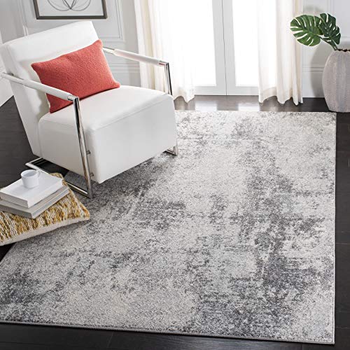 SAFAVIEH Tulum Collection 5'3" x 7'6" Ivory/Grey TUL209B Modern Abstract Non-Shedding Living Room Bedroom Dining Home Office Area Rug