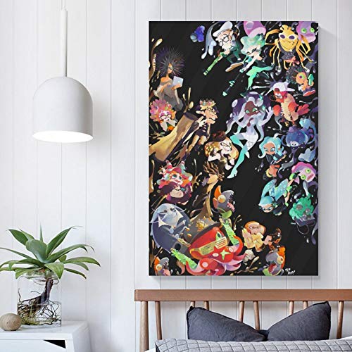 UYTT Splatoon 2 Final Fest Anime Canvas Art Poster and Wall Art Picture Print Modern Family Bedroom Decor Posters 12x18inch(30x45cm)