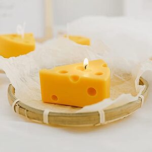 Cheese Shaped Scented Candle,120G Aroma Soy Wax Decorative Candle for Table Photo Prop Birthday Gift,Prefect for Meditation Stress Relief Mood Boosting Bath Yoga