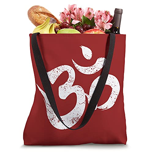 Distressed Om Meditation Spiritual Indian Yoga Symbol Om Tote Bag