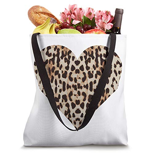 Cool Cheetah Leopard Heart Animal Print Love Symbol Tote Bag