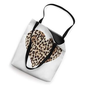 Cool Cheetah Leopard Heart Animal Print Love Symbol Tote Bag