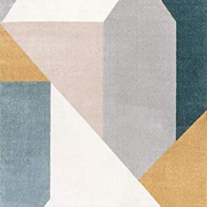 nuLOOM Prisms Modern Abstract Area Rug, 5' x 8', Light Grey