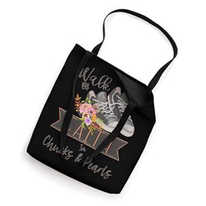 Christian Walk By Faith In Chucks And Pearls Religious Jesus Tote Bag