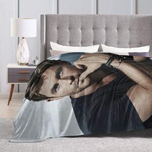 Chris Hemsworth Soft and Comfortable Warm Fleece Blanket for Sofa, Bed, Office Knee pad,Bed car Camp Beach Blanket Throw Blankets (60"x50") … (50"x40")