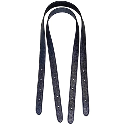 HinLot 2pcs Pebble Grain Purse Straps for Shoulder Bags Shopper Tote (Black)