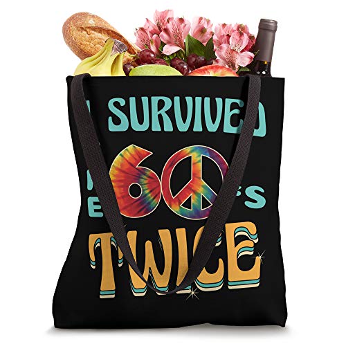 I Survived The Sixties Twice for a Sixty Years Old Birthday Tote Bag