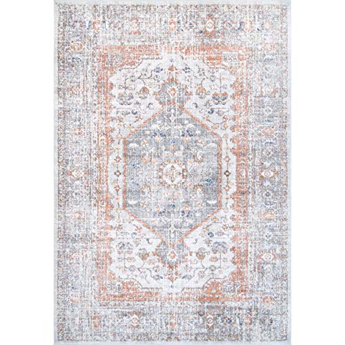 nuLOOM Jacquie Vintage Floral Area Rug, 3' x 5', Silver