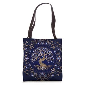 Tree of Life Evil Eye Ornament Tote Bag