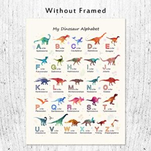 8x10inch Print, Dinosaur Alphabet Print, Dinosaur Wall Art, Toddler Room Decor, Dinosaur Gift for Kids, Alphabet Prints, ABC Print, Classroom Decor, 8x10 Inch Unframed (8X10 INCH)