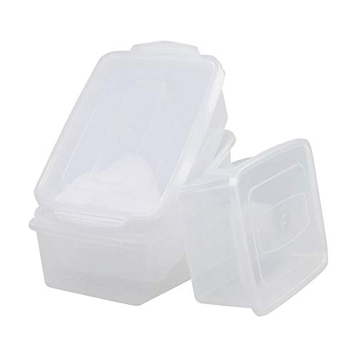 Farmoon 14 Quart Clear Storage Bin, Plastic Latch Containers/Boxes with Lid, 4 Packs