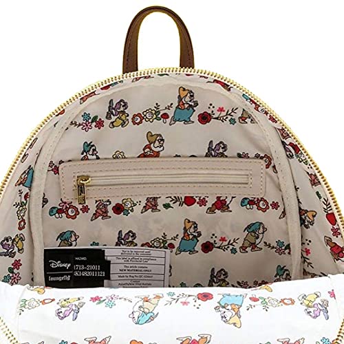 Loungefly Disney Snow White and Seven Dwarfs Multi Scene Womens Double Strap Shoulder Bag Purse