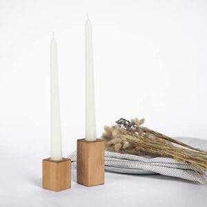 CANDWAX Ivory Taper Candles 12 inch Dripless - Set of 12 Tapered Candles Ideal as Dinner Candles - Smokeless and Unscented Taper Candles Long Burning - Hand Poured Tall Candlesticks