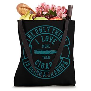 Cigar Smoker Aficionado Cigar Smoking Grandpa Cigar Lover Tote Bag