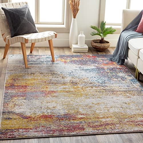 Artistic Weavers Gaillard Area Rug,5'2" x 7',Sky Blue/Mustard