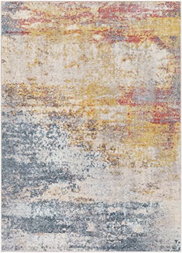 Artistic Weavers Gaillard Area Rug,5'2" x 7',Sky Blue/Mustard