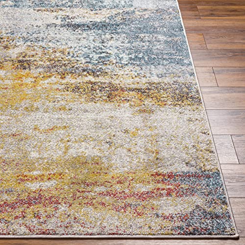 Artistic Weavers Gaillard Area Rug,5'2" x 7',Sky Blue/Mustard