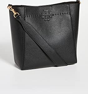 Tory Burch Women's McGraw Bucket Bag, Black, One Size