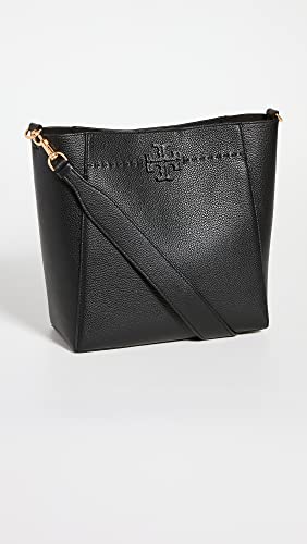 Tory Burch Women's McGraw Bucket Bag, Black, One Size