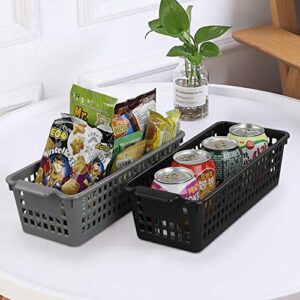 Ucake Small Rectangle Plastic Storage Basket, Slim Basket organizer, 6 Packs