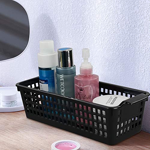 Ucake Small Rectangle Plastic Storage Basket, Slim Basket organizer, 6 Packs