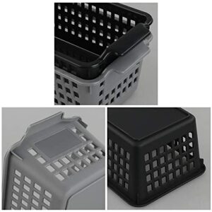 Ucake Small Rectangle Plastic Storage Basket, Slim Basket organizer, 6 Packs