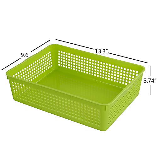 Ucake A4 Paper Storage Baskets, Plastic File Storage Tray Basket, 6 Pack