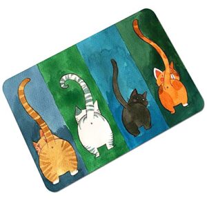 choold cute cat butt bedroom area rug, cat carpet,cat tail non-slip absorbent doormats for bedroom living room kitchen bathroom