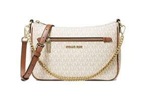 michael michael kors jet set small logo chain crossbody bag – vanilla