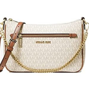 MICHAEL Michael Kors Jet Set Small Logo Chain Crossbody Bag - Vanilla