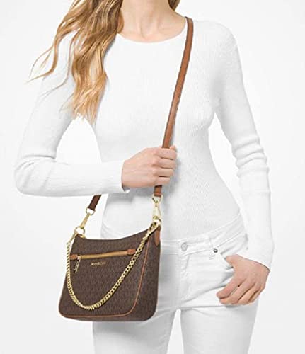 MICHAEL Michael Kors Jet Set Small Logo Chain Crossbody Bag - Vanilla