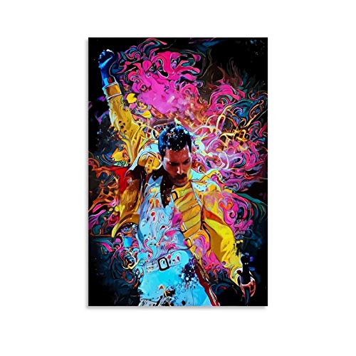 ZXCM Band Poster Queen Poster Freddie Mercury Canvas Art Poster and Wall Art Picture Print Modern Family Bedroom Decor Posters 12x18inch(30x45cm)