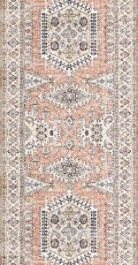 Valenrug Washable Runner Rug 2'6x8 - Ultra-Thin Antique Collection Area Rug, Stain Resistant Rugs for Living Room Bedroom, Distressed Persian Boho Rug(Peach/Yellowish, 2'6"x8')