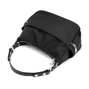 Womens Handbags Crossbody Bag Lightweight Nylon Hobo Purses Casual Shoulder Messenger Bag for Grils Waterproof Black