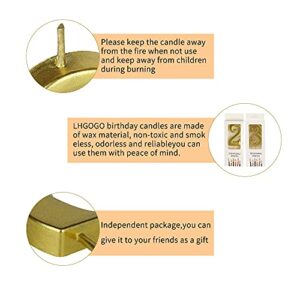 27th & 72nd Number Birthday Candles for Cake Topper, Number 72 27 Glitter Premium Candle Party Anniversary Celebration Decoration for Kids Women or Men, Gold