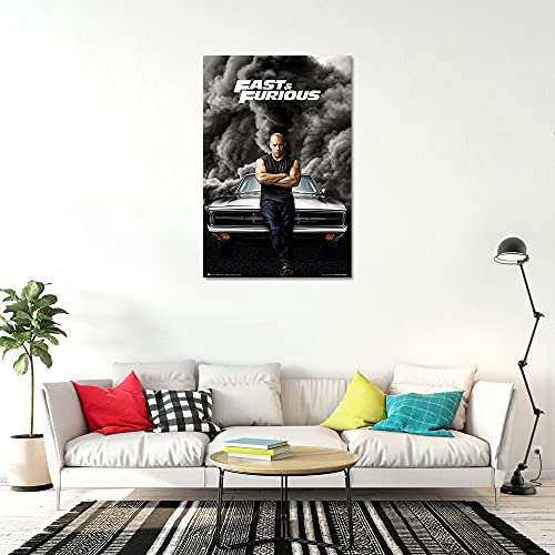 Fast & Furious - Movie Poster (Vin Diesel & Dodge Charger) (Size: 24" x 36")