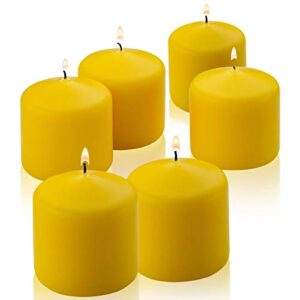 Citronella Pillar Candle - Set of 6 Citronella Candles - 3 inch Tall, 3 inch Thick - for Indoor/Outdoor Use