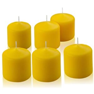 Citronella Pillar Candle - Set of 6 Citronella Candles - 3 inch Tall, 3 inch Thick - for Indoor/Outdoor Use