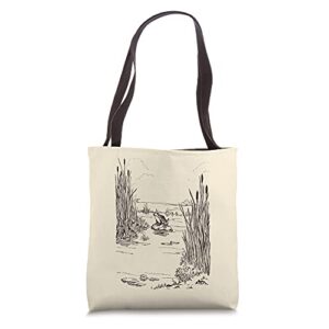 cute cottagecore frog – vintage aesthetics tote bag