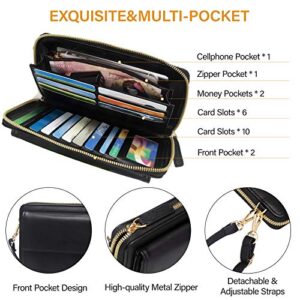 Women Touch Screen Purse Small Crossbody Phone Bag RFID Protection Wristlet Cell Phone Wallet (Wristlet Strap NOT Include)