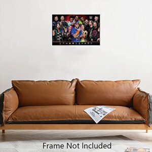 FatCat Wall Graphics WWE - Group 17 - Matte Poster Frameless Gift 12 x 18 inch(30cm x 46cm)-MS-GZ016, Office