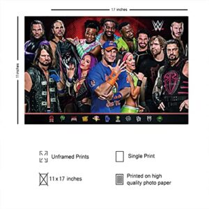 FatCat Wall Graphics WWE - Group 17 - Matte Poster Frameless Gift 12 x 18 inch(30cm x 46cm)-MS-GZ016, Office