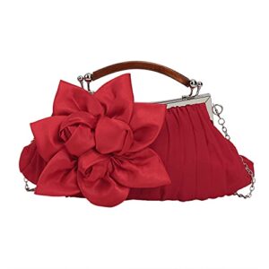 Goclothod Evening Bags for Women Cute Floral Clutch Purse Party Chain Handbag