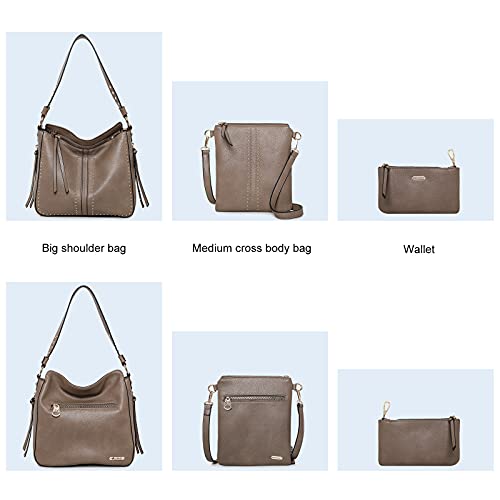 Montana West Shoulder Bag for Women Hobo Bags Leather Purses Large Crossbody Bags Ladies Handbags MWC-1001S-3KH