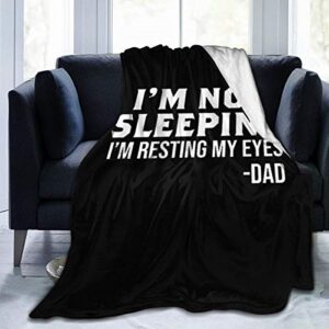 im not sleeping ultra-soft micro fleece blanket anti-pilling flannel sleep comfort sofa blanket