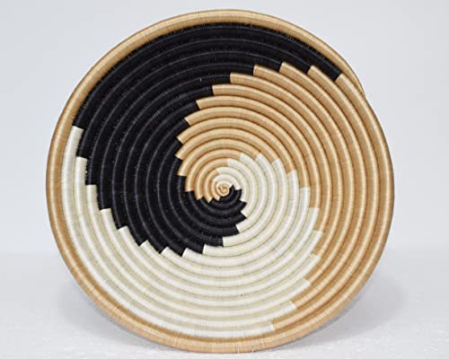 Hand Woven African Basket - Small - 8 Inches Sisal & Sweetgrass Basket - Woven Bowl - Handmade in Rwanda, SRB223