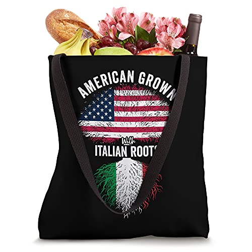 American Grown With Italian Roots USA Italia Flag Tote Bag